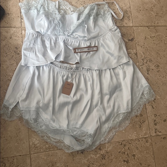 SKIMS | Intimates & Sleepwear | Skims Lace Trim Pajama Set | Poshmark